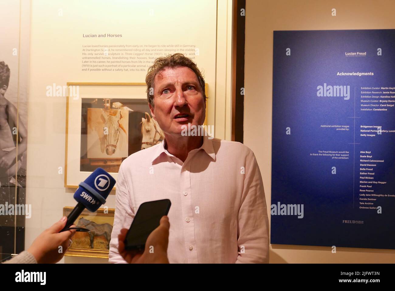 Lucian Freud's son , Alex Boyt . pictured alongside his portrait , Head ...