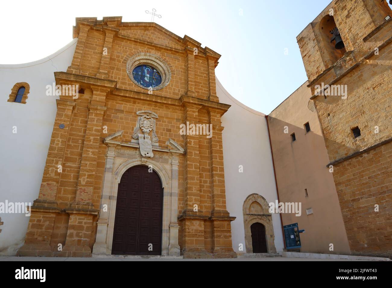 Agrigento, Sicily (Italy): detail view of the Cathedral of San Gerlando ...