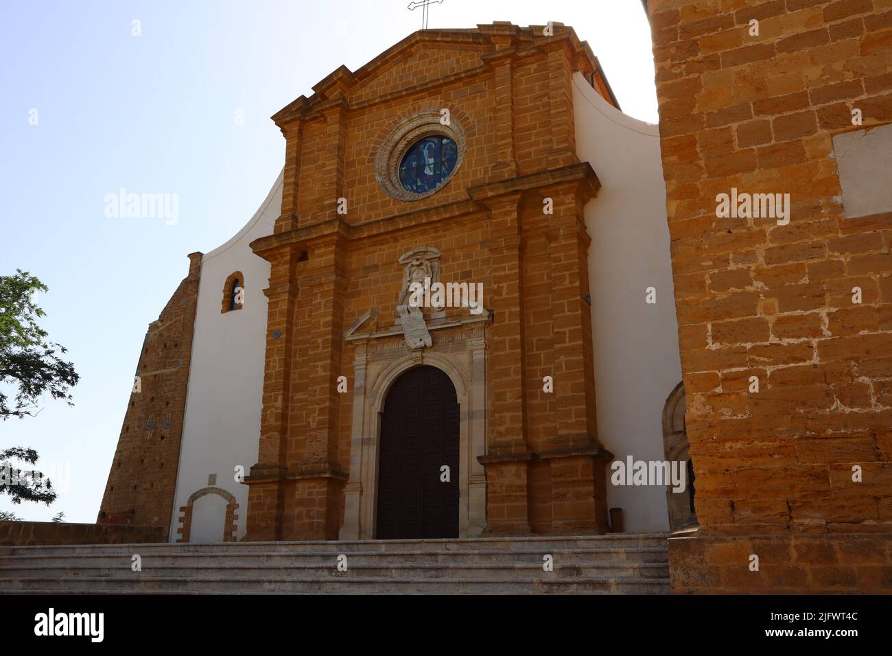 Agrigento, Sicily (Italy): detail view of the Cathedral of San Gerlando ...