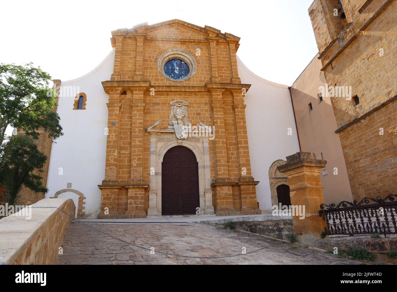 Agrigento, Sicily (Italy): detail view of the Cathedral of San Gerlando ...