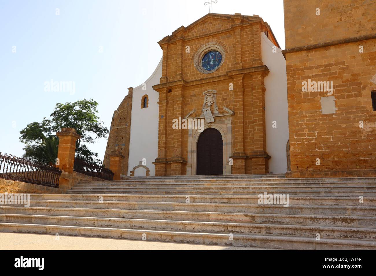 Agrigento, Sicily (Italy): detail view of the Cathedral of San Gerlando ...