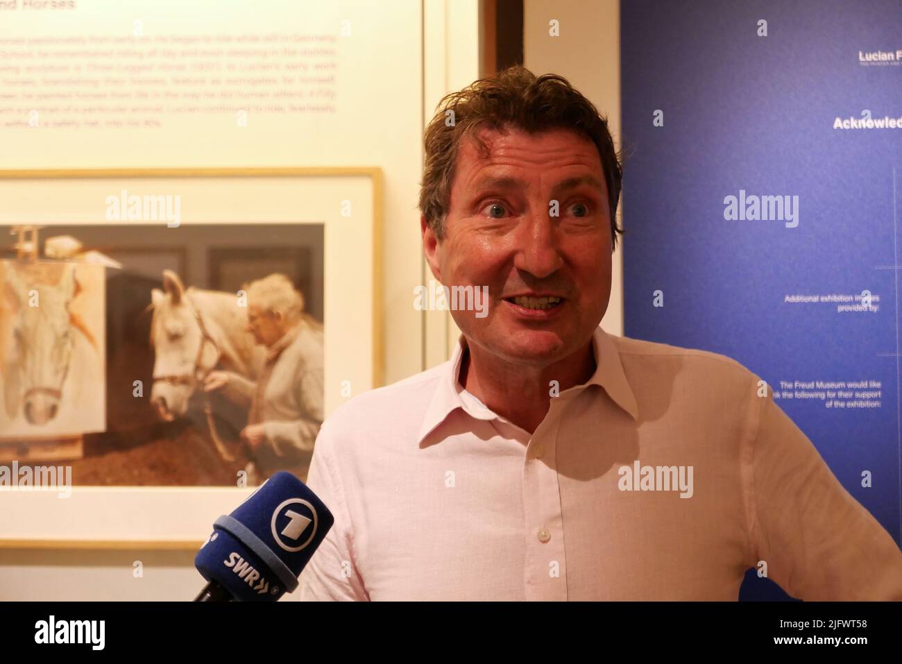 Lucian Freud's son , Alex Boyt . pictured alongside his portrait , Head ...