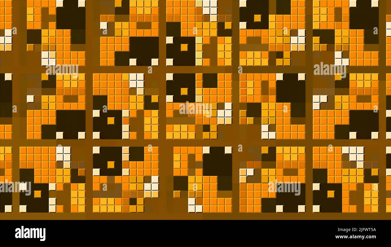 Bright sparkling constructor.Motion.Small squares that run and flicker ...