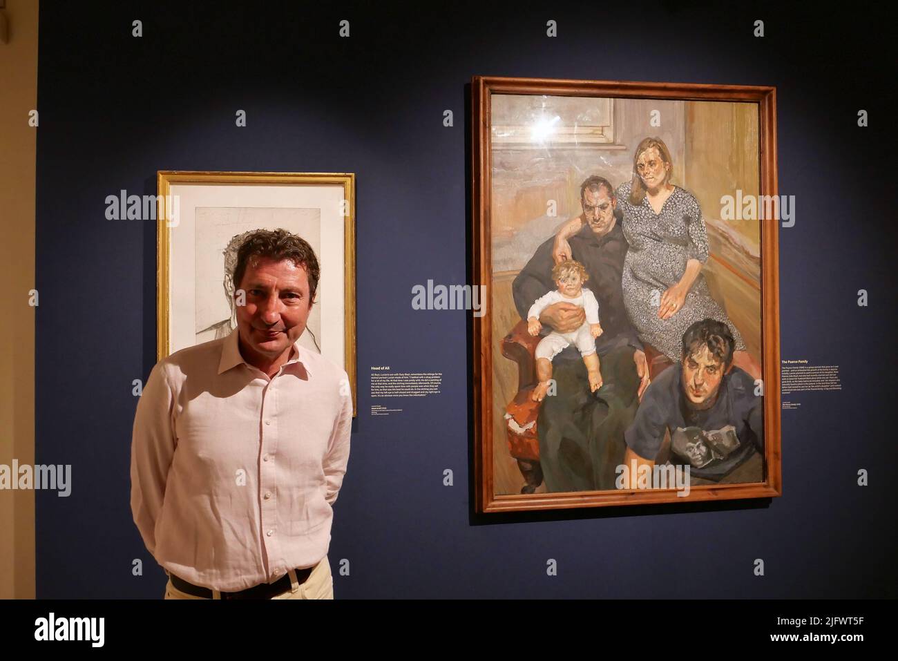 Lucian Freud's son , Alex Boyt . pictured alongside his portrait , Head ...