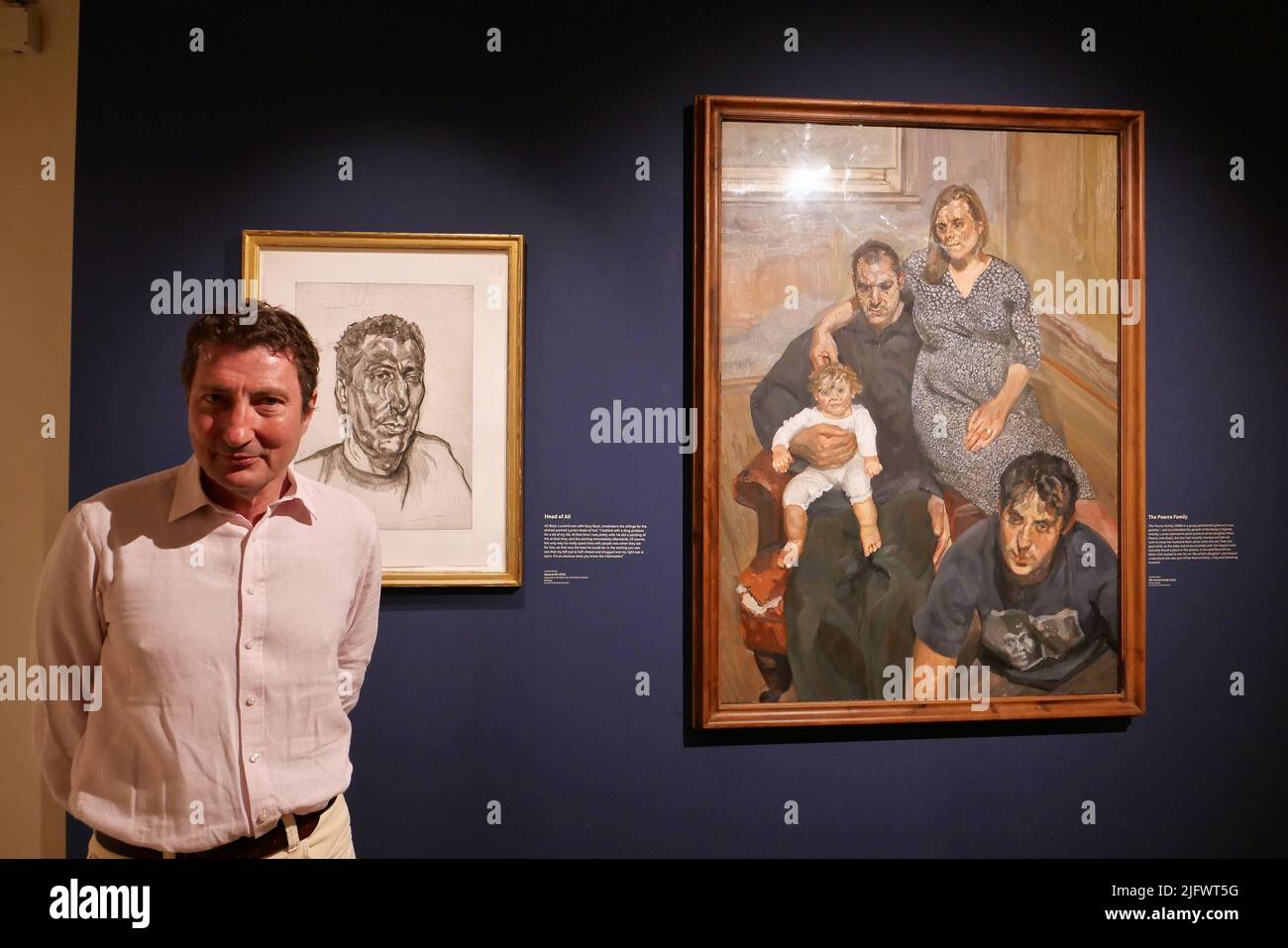 Lucian Freud's son , Alex Boyt . pictured alongside his portrait , Head ...