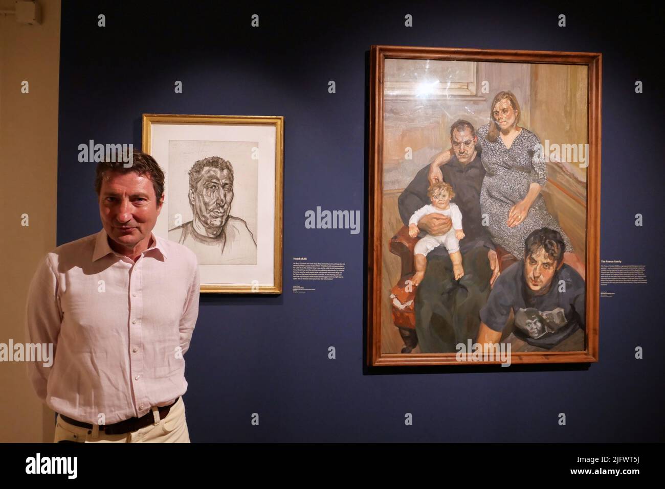 Lucian Freud's son , Alex Boyt . pictured alongside his portrait , Head ...