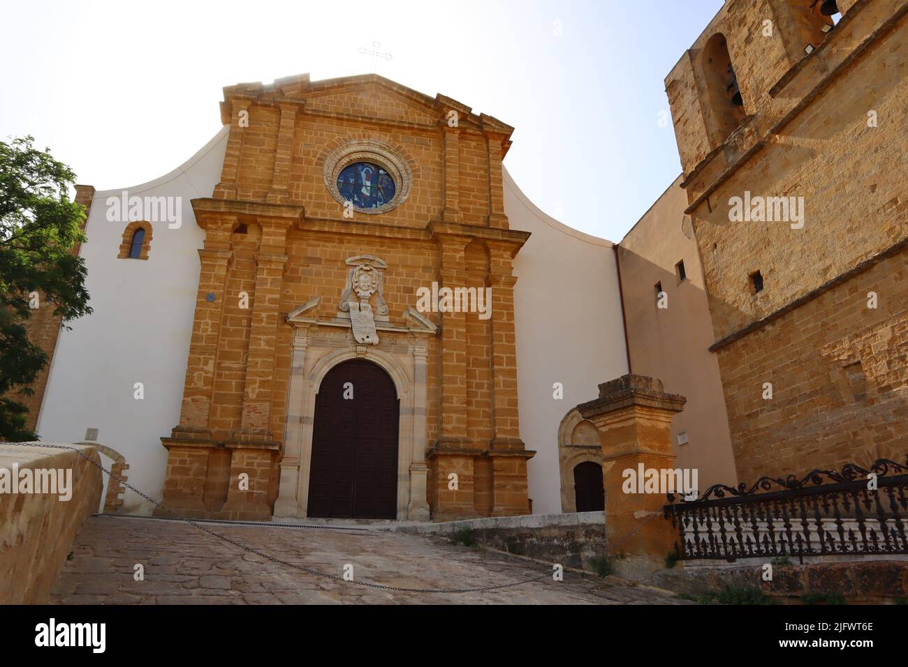 Agrigento, Sicily (Italy): detail view of the Cathedral of San Gerlando ...