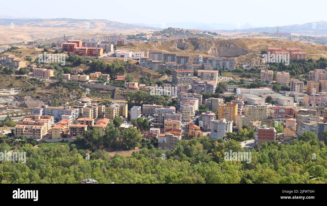 Agrigento, Sicily (Italy): Panoramic view of Agrigento Stock Photo - Alamy