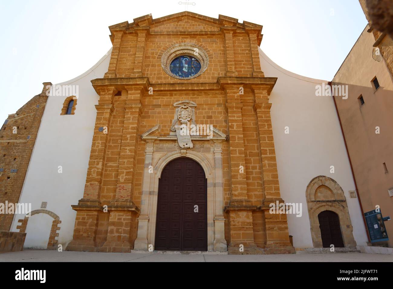 Agrigento, Sicily (Italy): detail view of the Cathedral of San Gerlando ...