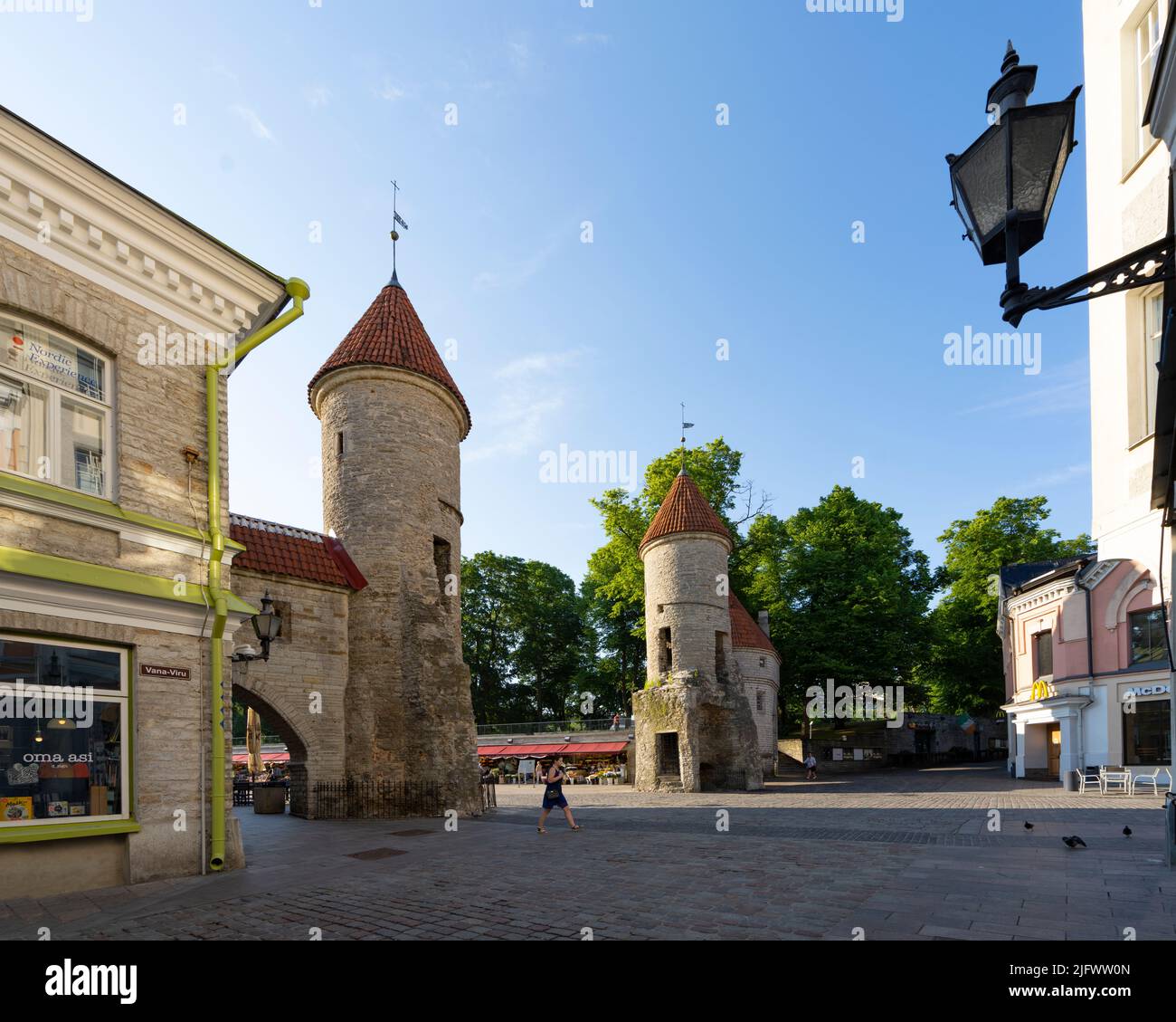 Tallinn, Estonia. July 2022. panoramic view of the ancient Viru city ...