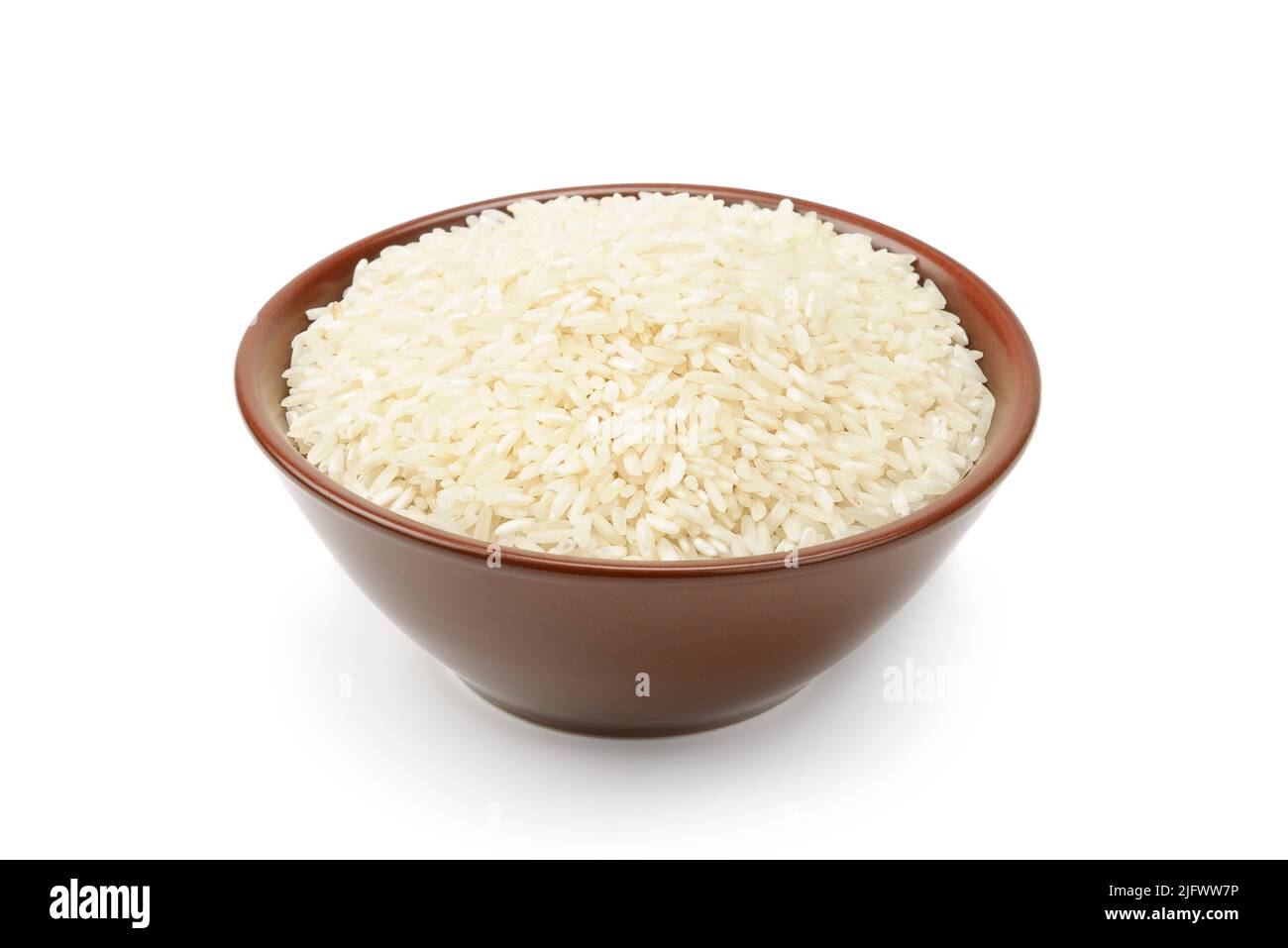 plate of rice isolated on a white background Stock Photo - Alamy