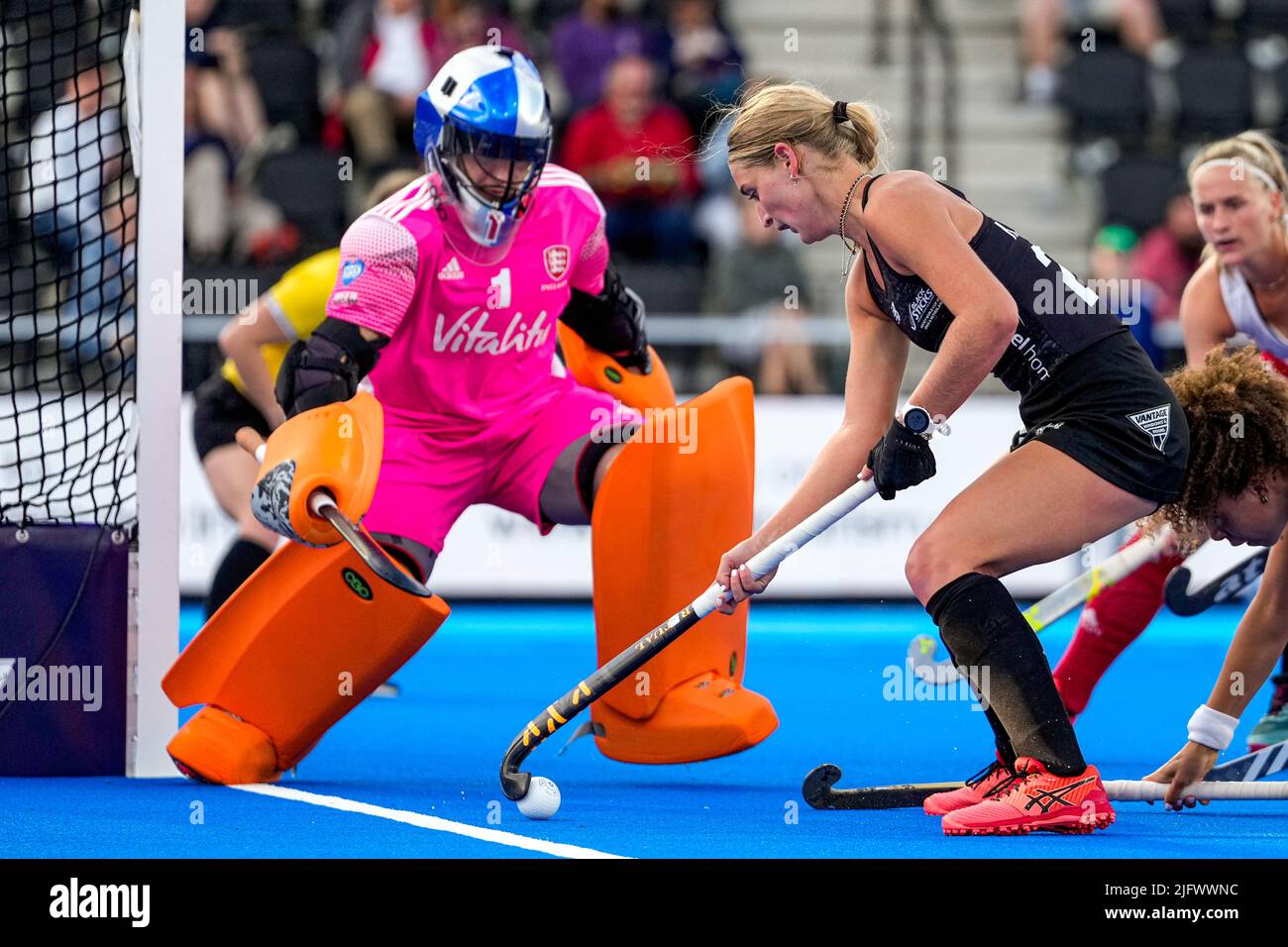 AMSTELVEEN, NETHERLANDS - JULY 5: Katie Doar of New Zealand, Goalkeeper ...