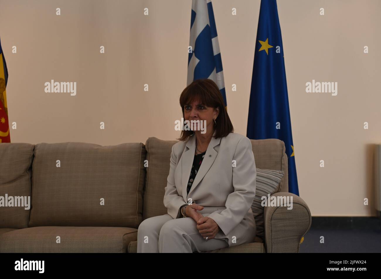 Athens, Greece. 05th July, 2022. Katerina Sakellaropoulou, President of ...