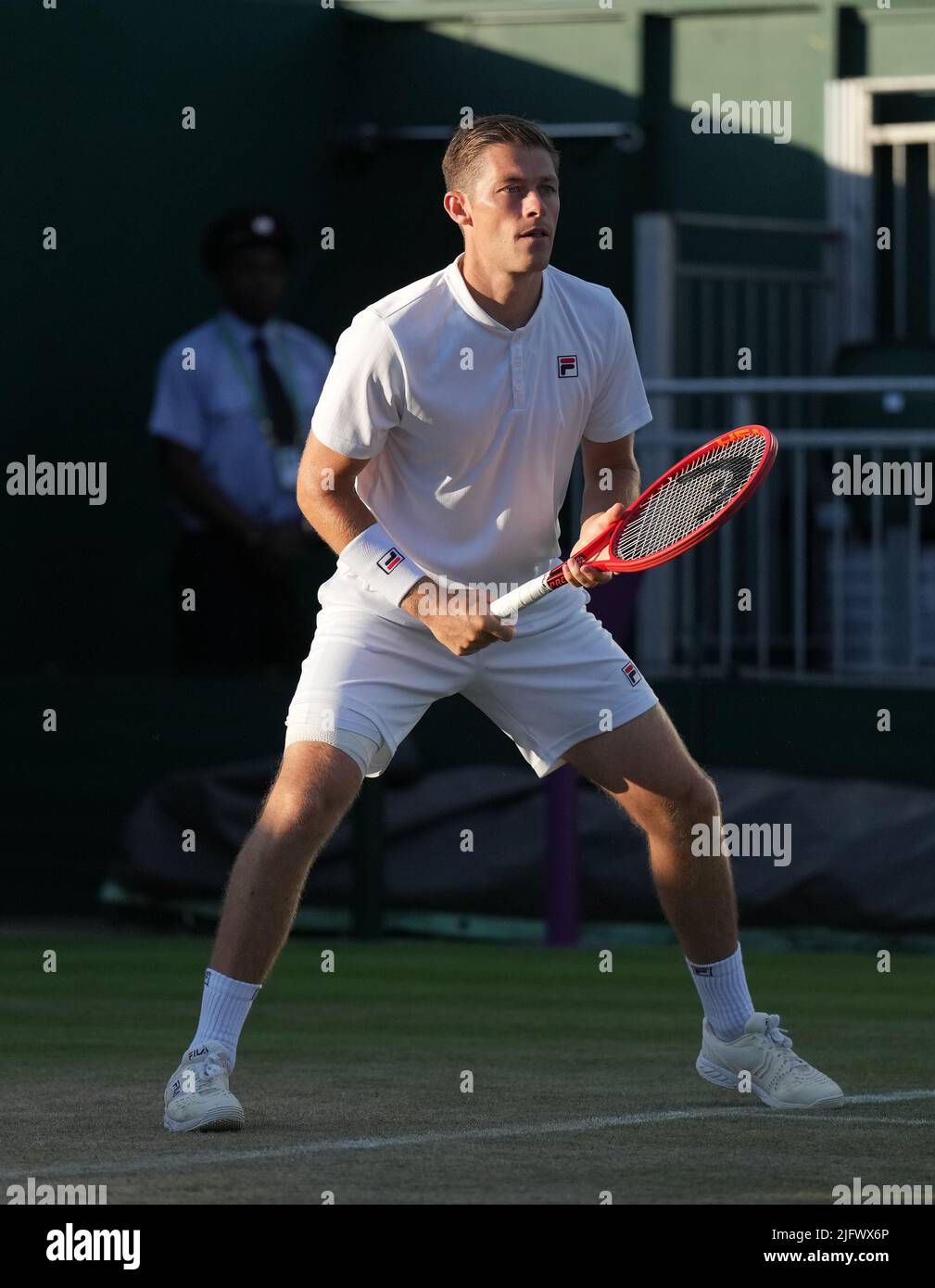Neal Skupski during his mixed doubles match on day nine of the 2022 ...