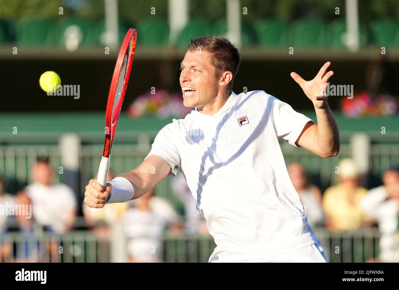 Neal Skupski during his mixed doubles match on day nine of the 2022 ...
