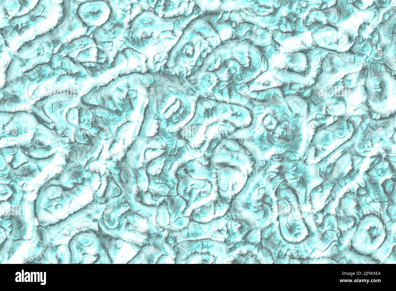 artistic nice light blue monster relief digital drawn texture or ...