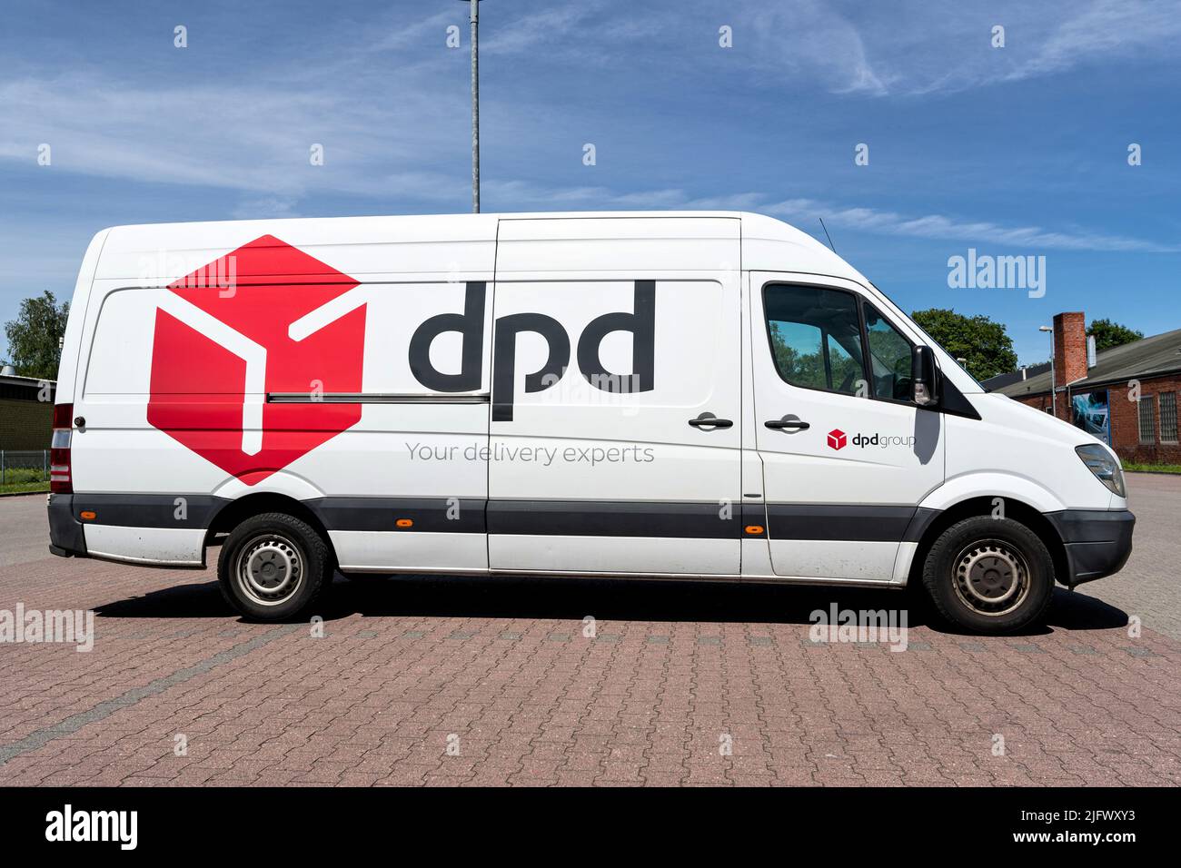DPD Mercedes-Benz Sprinter delivery van Stock Photo - Alamy