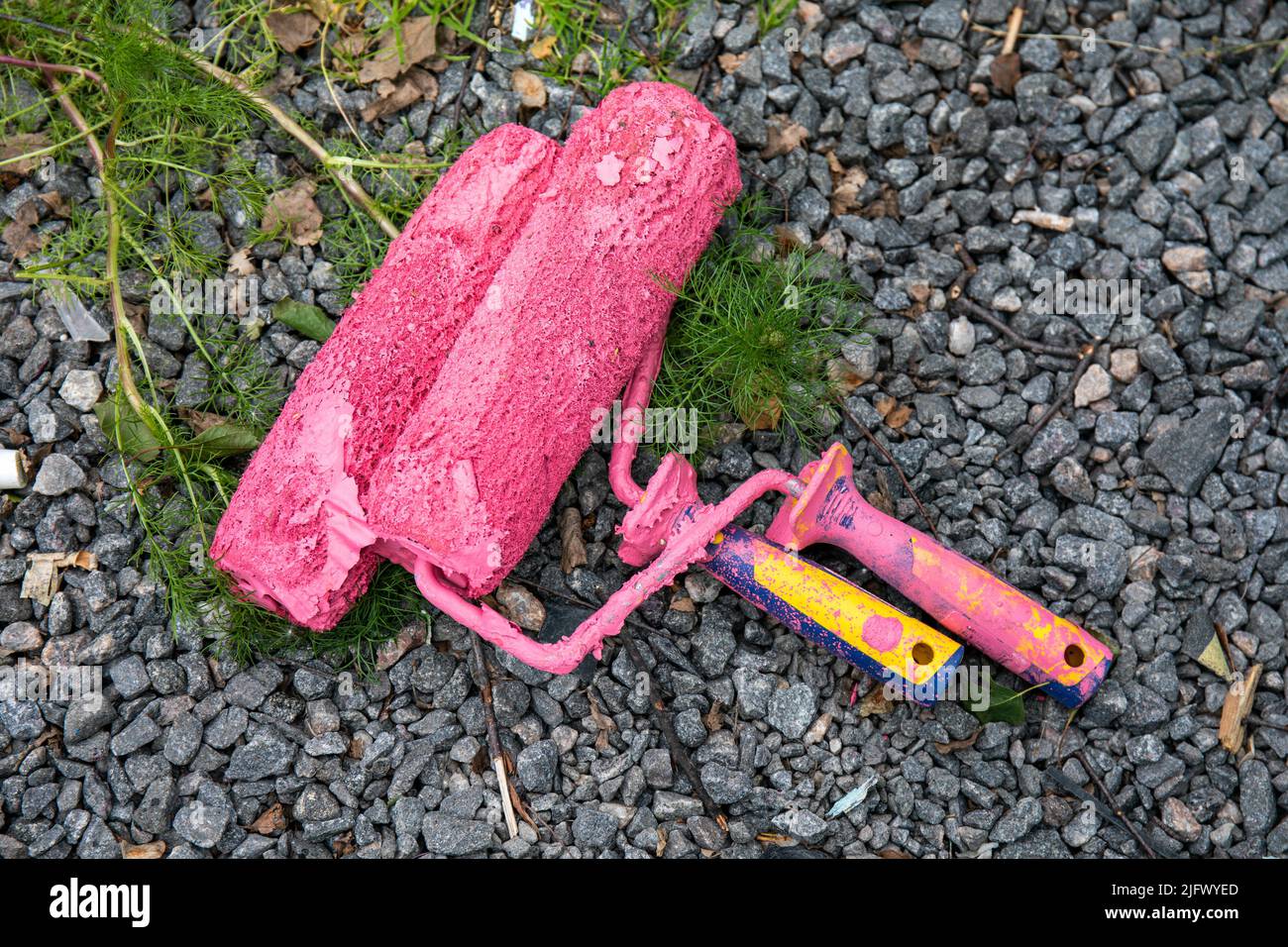 Pink paint rollers on hi-res stock photography and images - Alamy