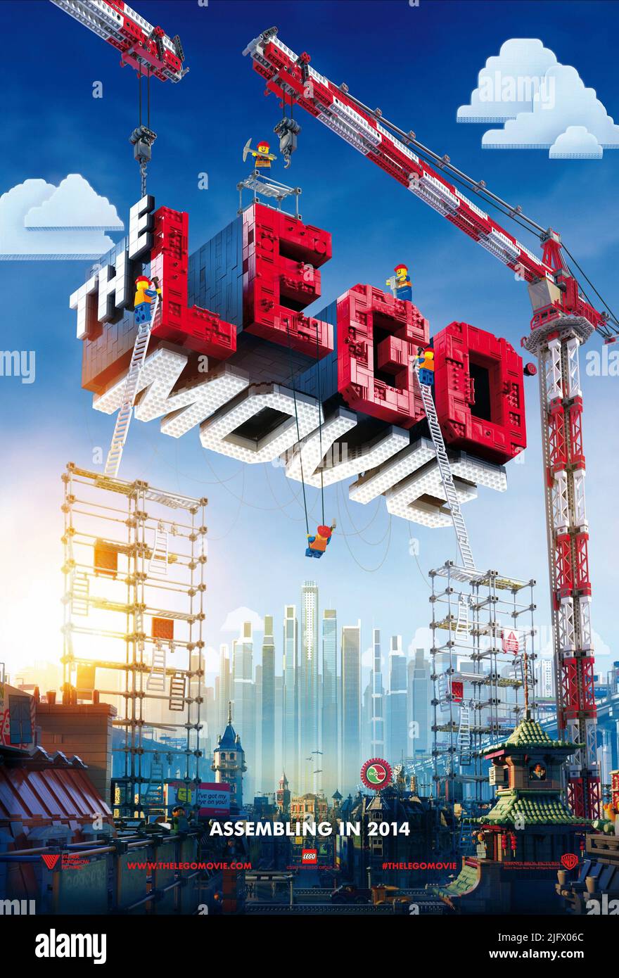 BUILDING CONSTRUCTION POSTER, THE LEGO MOVIE, 2014 Stock Photo - Alamy