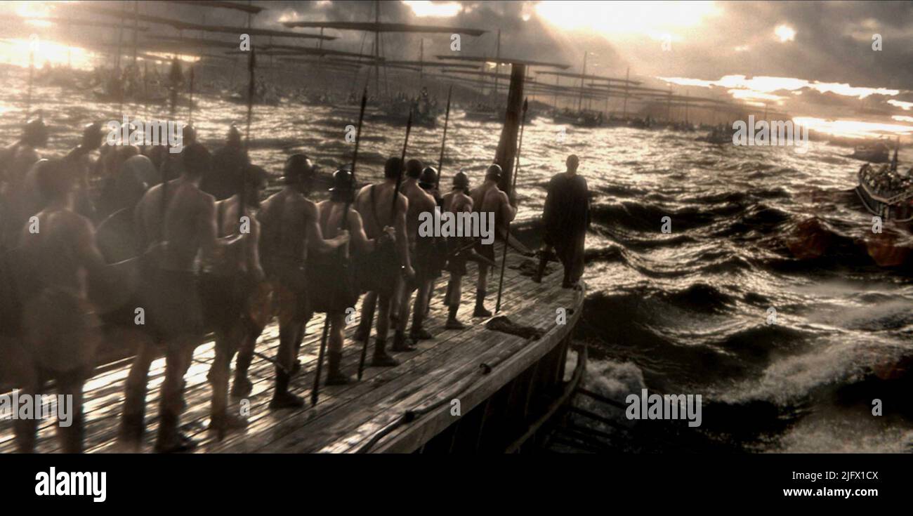 SCENE WITH SOLDIERS ON BOATS, 300: RISE OF AN EMPIRE, 2014 Stock Photo ...