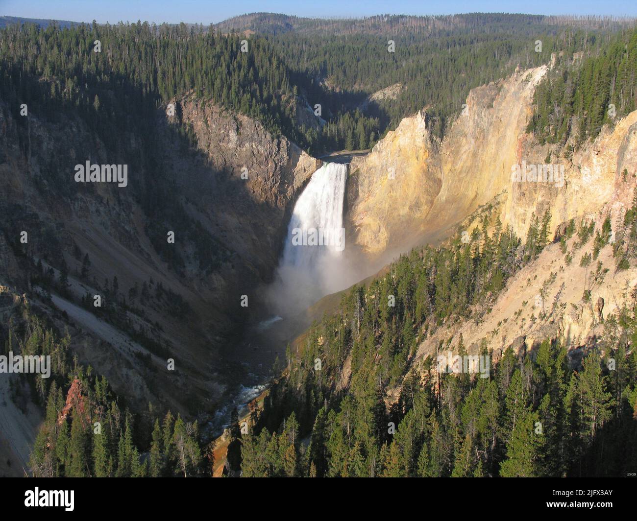 Lower Falls of the Yellowstone River, Yellowstone National Park ...
