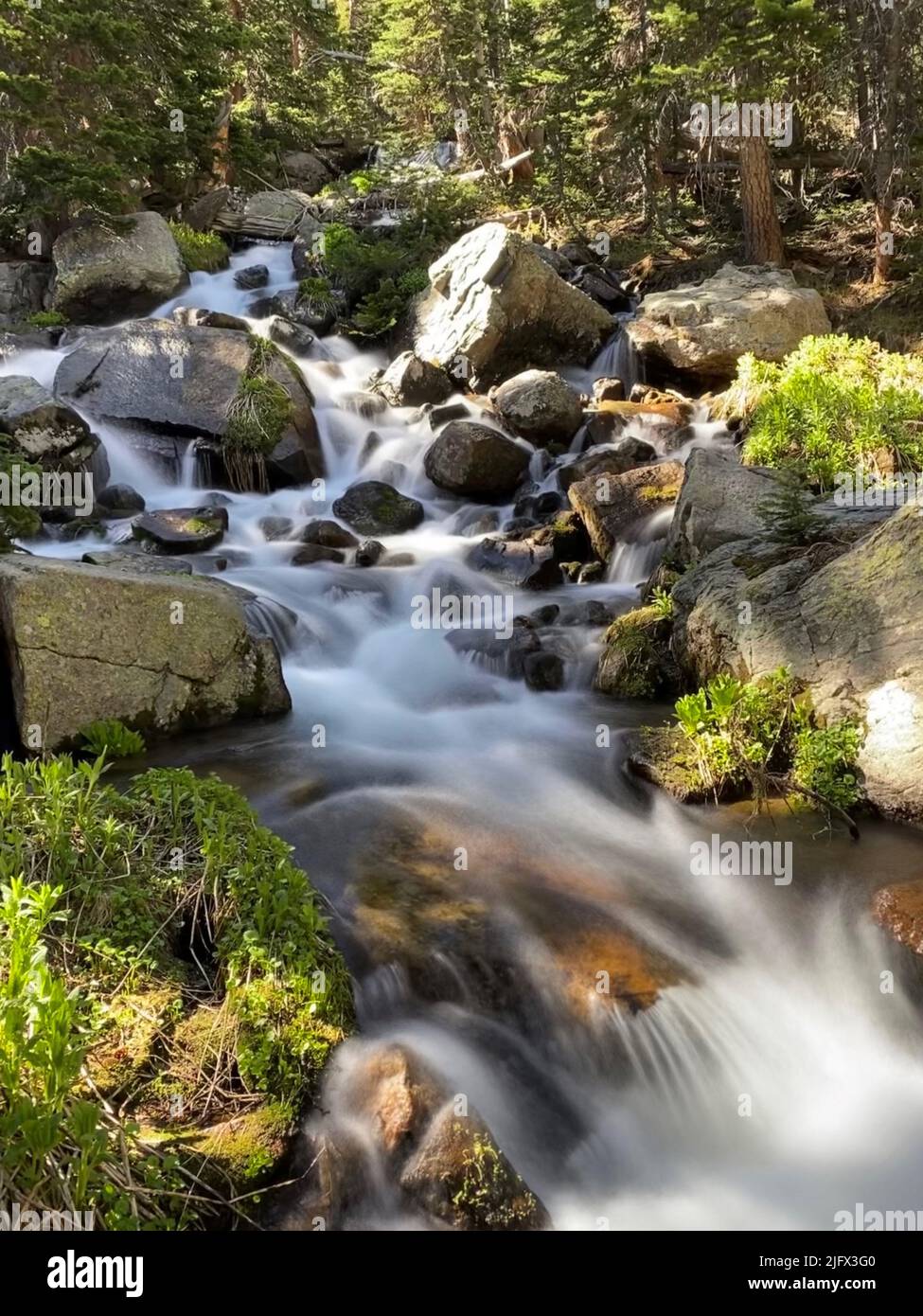 Andrews Creek- LOCH, VALE - Rocky Mountain National Park. USA. Rocky ...