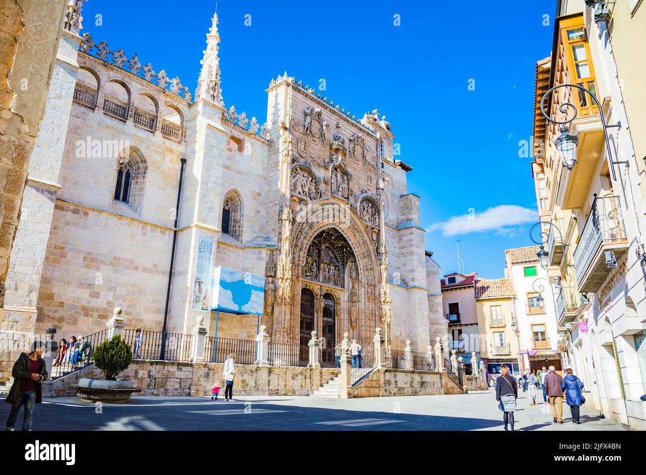 Facade Isabelline Gothic. The church of Santa María la Real de Aranda ...