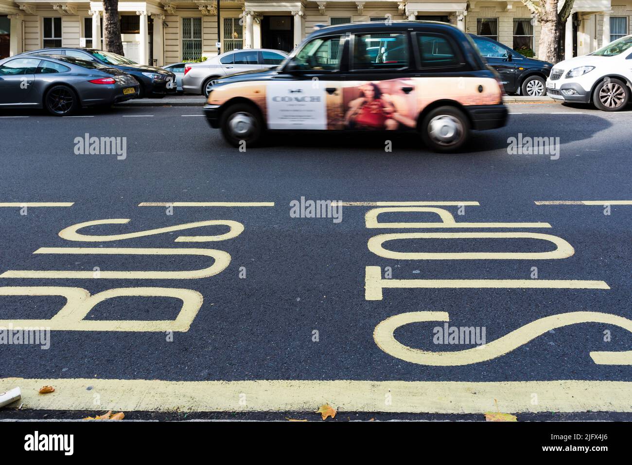 Bus Stop Painted. London, England, UK, Europe Stock Photo - Alamy