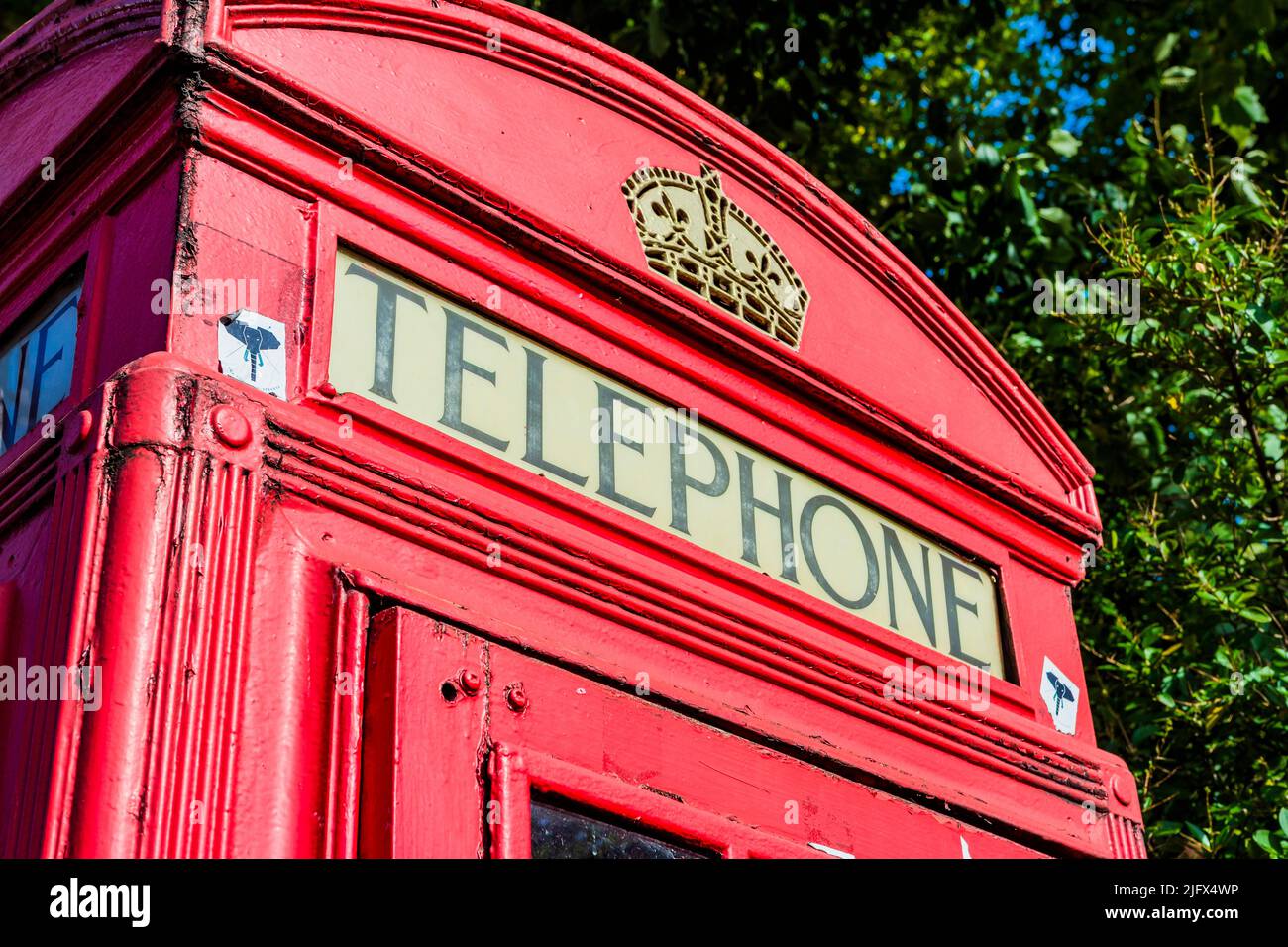 Symbol of Britain. Red telephone box. The red telephone box, a ...