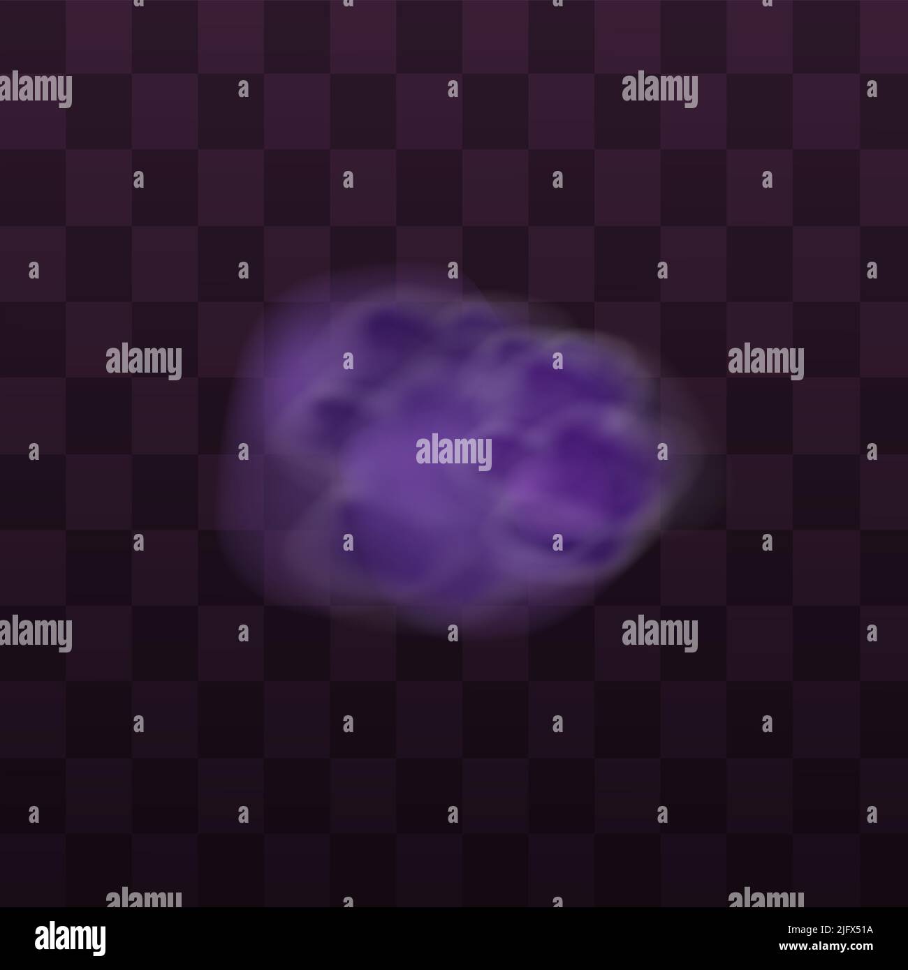 Realistic scary mystical violet fog.Night Halloween. Purple poisonous ...