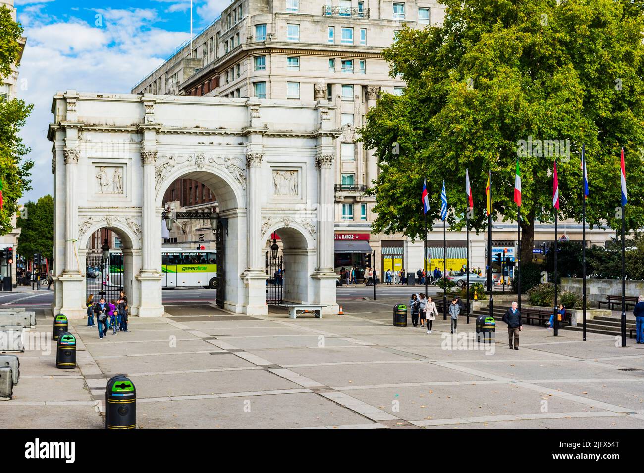 Marble Arch is a 19th-century white marble-faced triumphal arch in ...