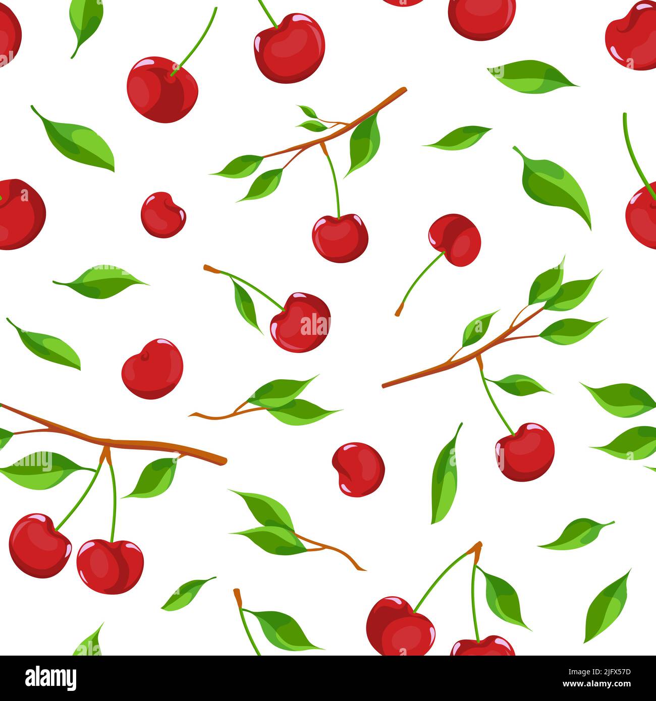 Branches of cherries Stock Vector Images - Alamy