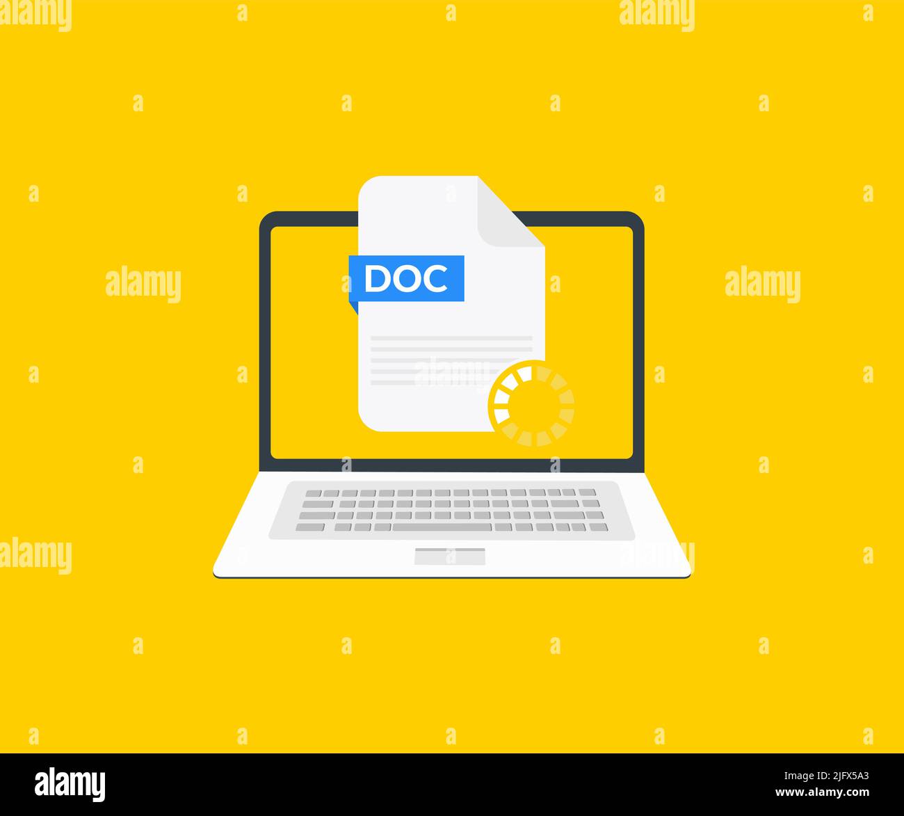 Laptop and download DOC file logo design. DOC files document, format ... Laptop and download DOC file logo design. DOC files document, format ...