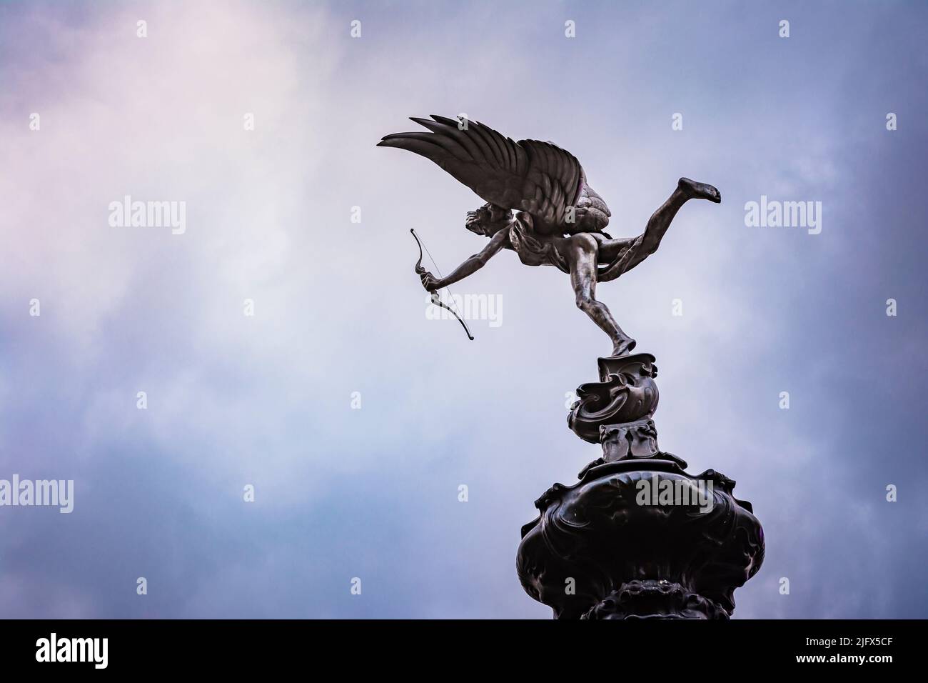 Dramatic view of the sculpture, the Greek god Anteros and was given the ...