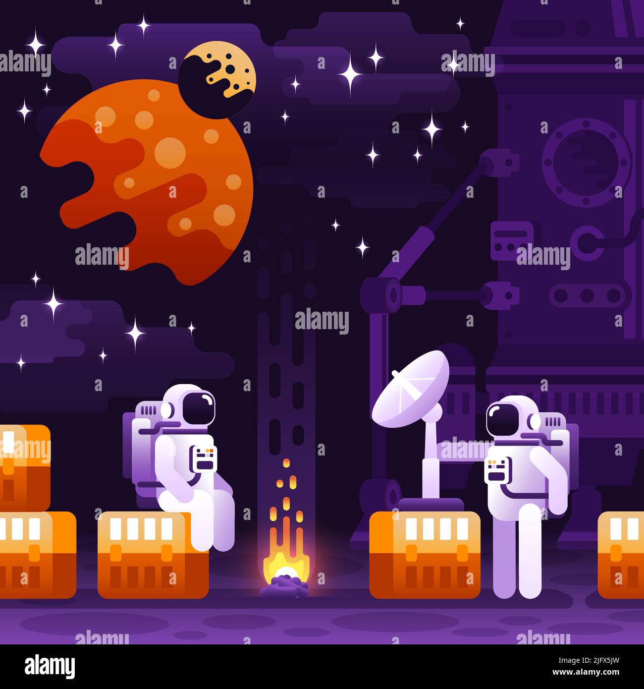 Mars bonfire Stock Vector Images - Alamy