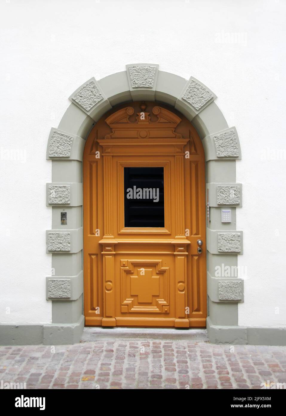 European architecture - house door in arch form Stock Photo - Alamy