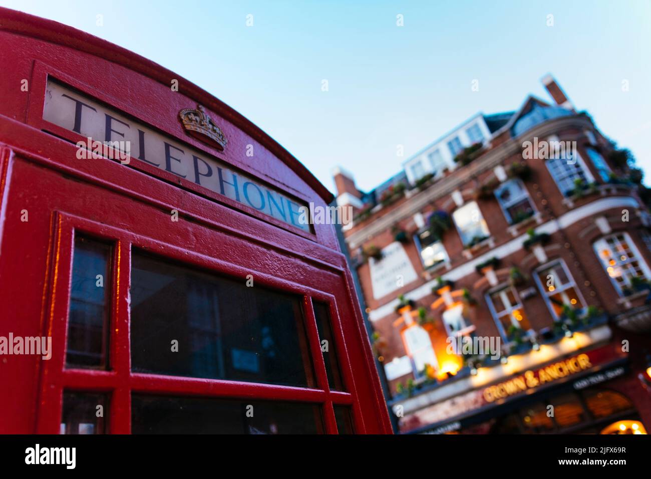 Symbol of Britain. Red telephone box. The red telephone box, a ...