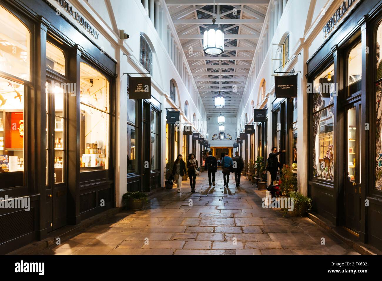 Corridor with shops inside Covent Garden Market. London, United Kindom ...