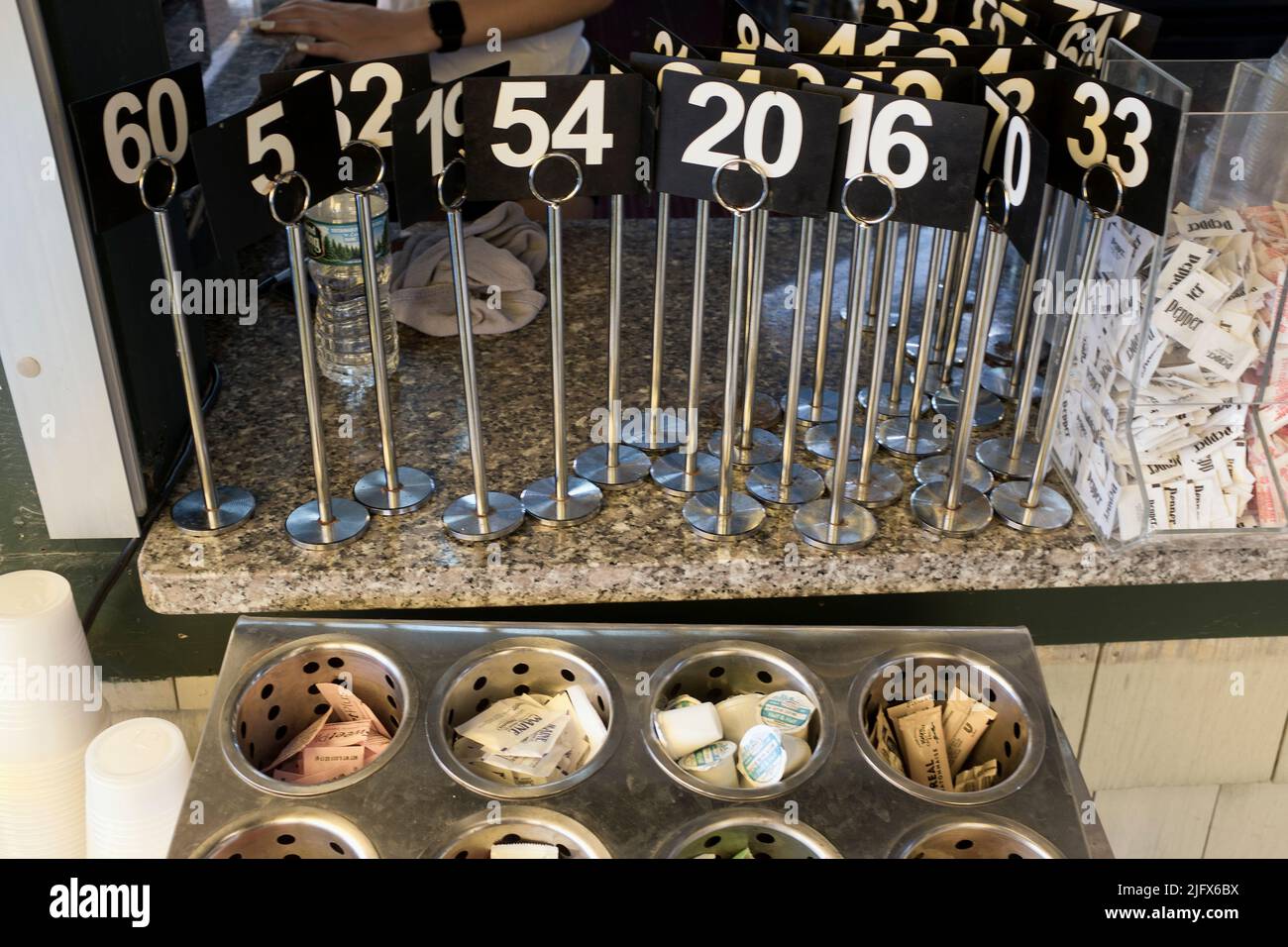 Miscellaneous Numbered Food and Drink Order Flags and Condiments in ...