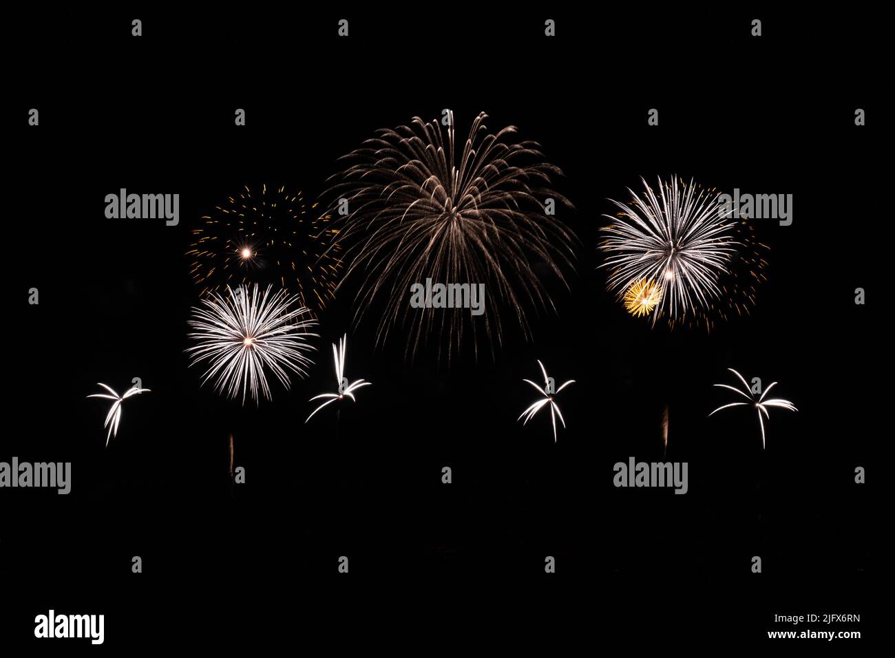 Fireworks in the night sky Stock Photo - Alamy