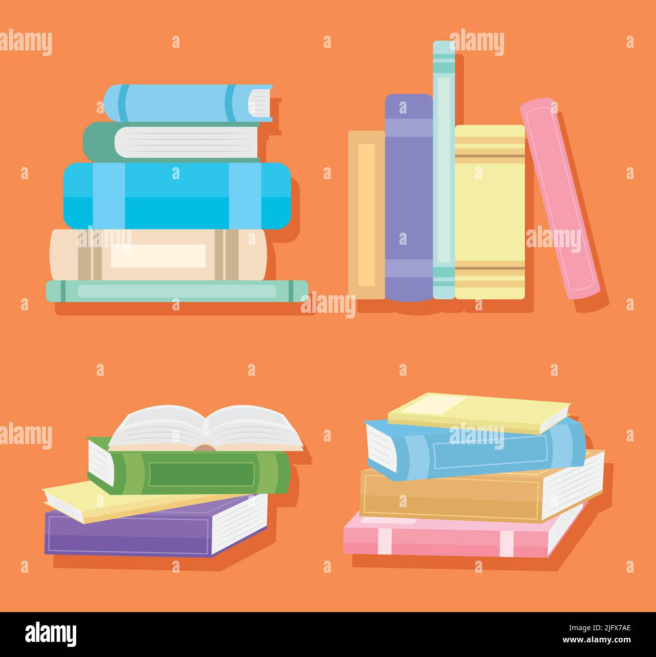 books stacks icon set Stock Vector Image & Art - Alamy