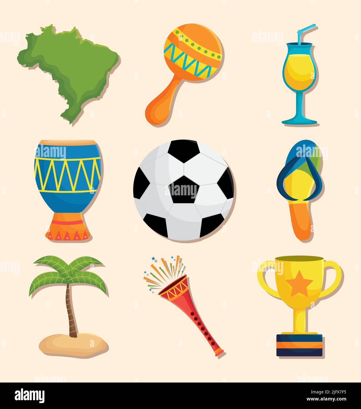 brazil icon set Stock Vector Image & Art - Alamy