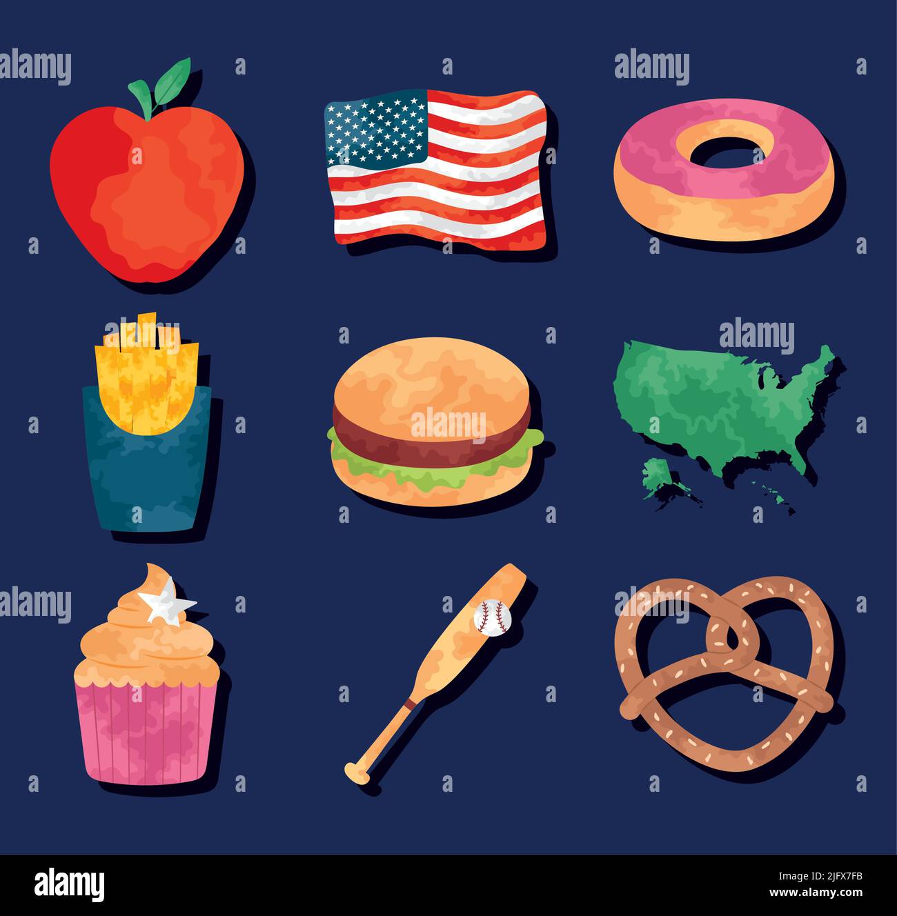 usa icon collection Stock Vector Image & Art - Alamy