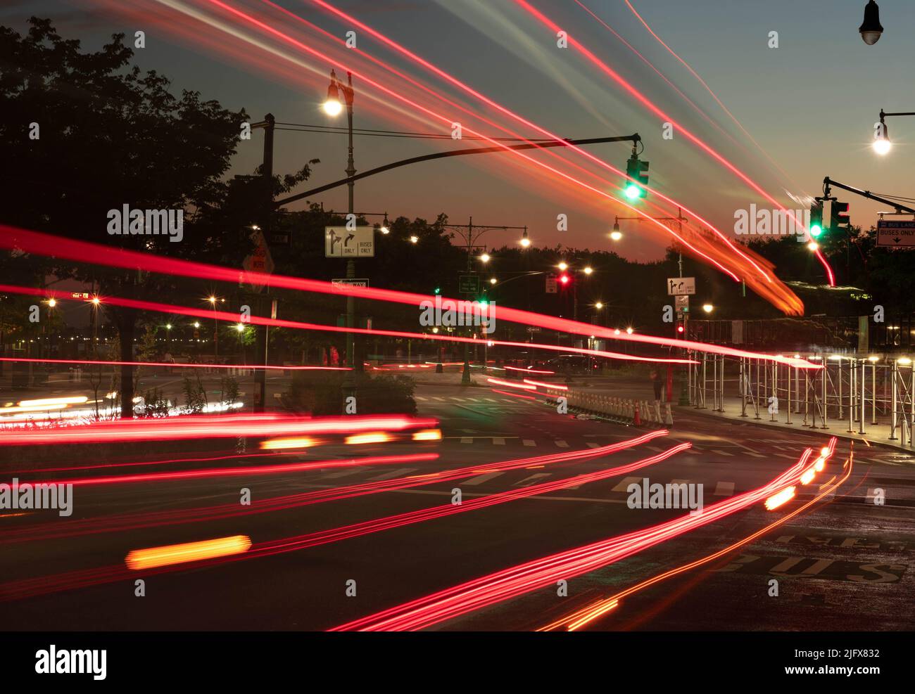 night shooting in south manhattan, long exposure Stock Photo - Alamy