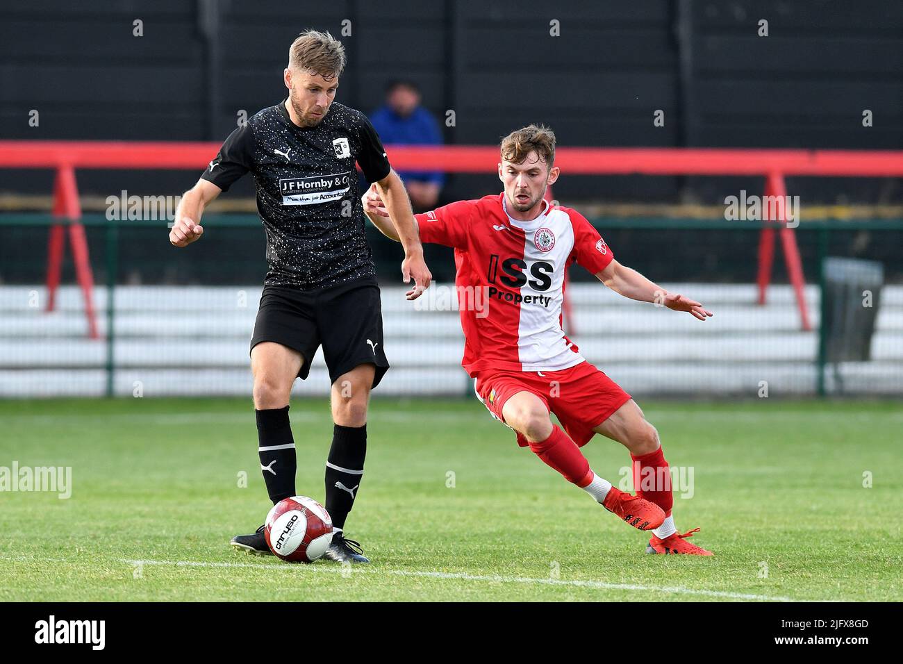 Pre season friendly match hurst cross stadium hi-res stock photography ...