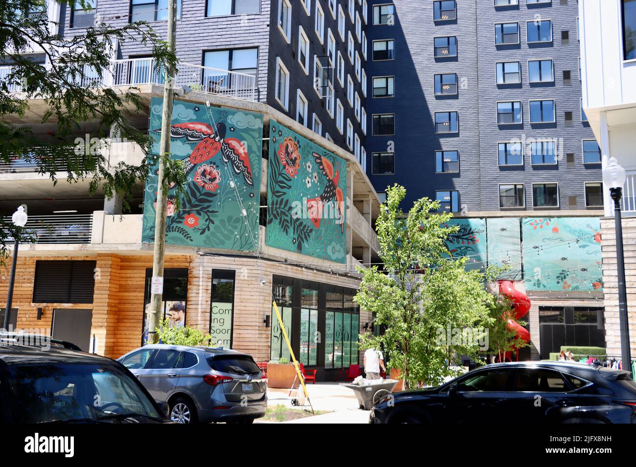 Mural on church state apartment building hi-res stock photography and ...