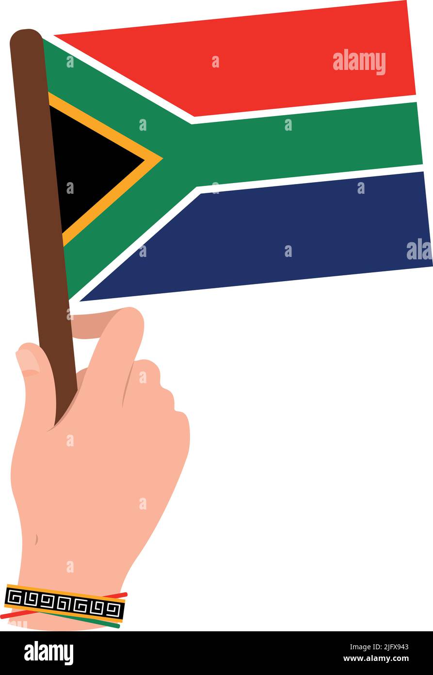 hand with south africa flag Stock Vector Image & Art - Alamy