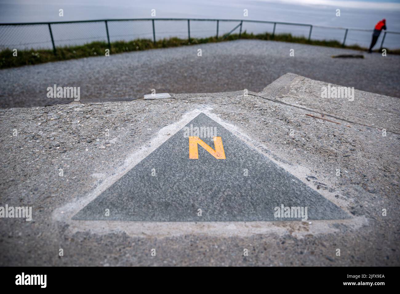 North direction at Morth Cape site, Norway Stock Photo - Alamy