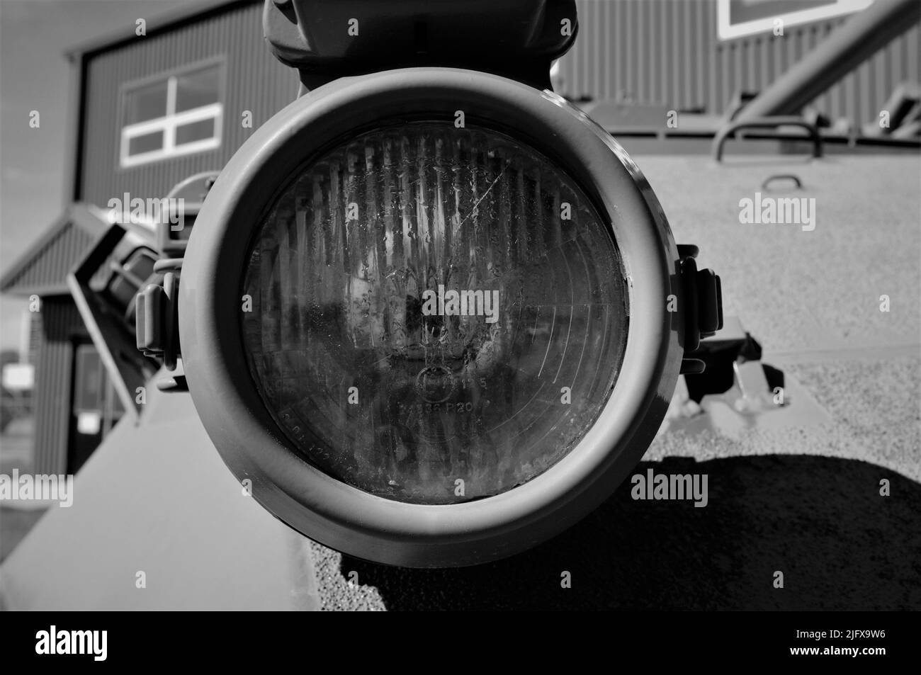 Military vehicle exterior light Stock Photo - Alamy