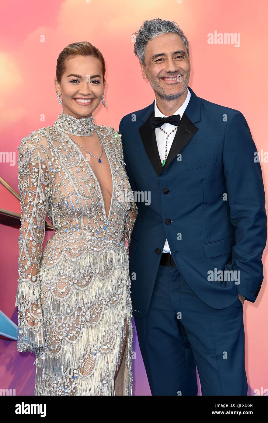 July 5th, 2022. London, UK. Rita Ora and Taika Waititi arriving at the ...